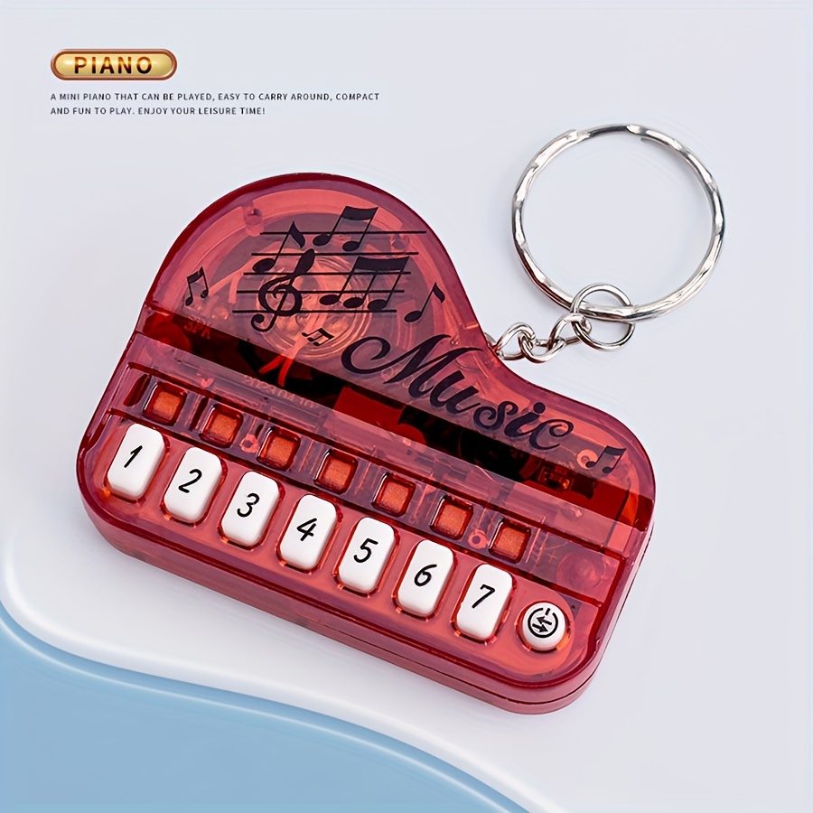 Creative Mini Electronic Piano Keychain Pendant Glowing Music Toy ...