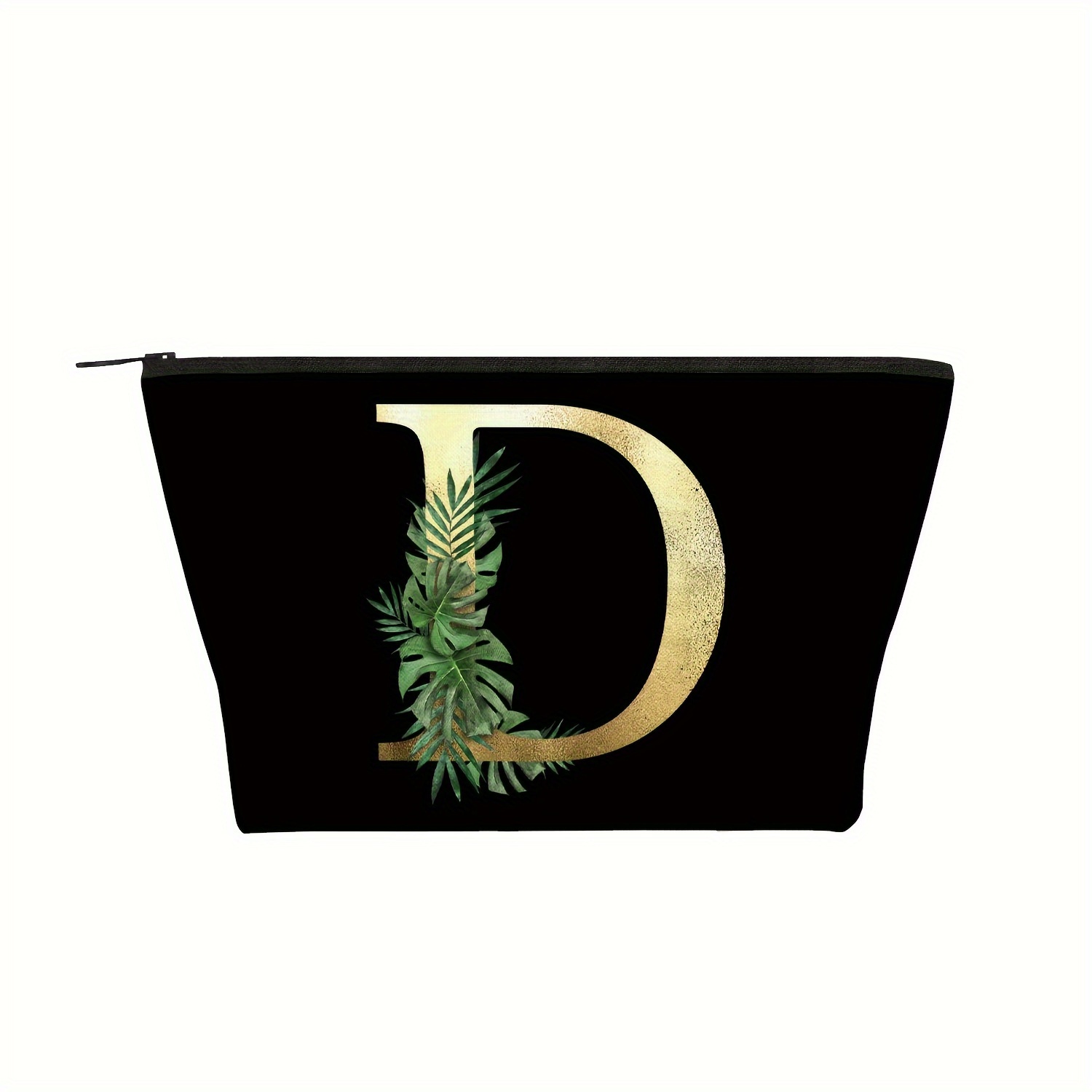 Trendy Turtle Leaf Letter Print Cosmetic Bag Portable Zipper - Temu ...