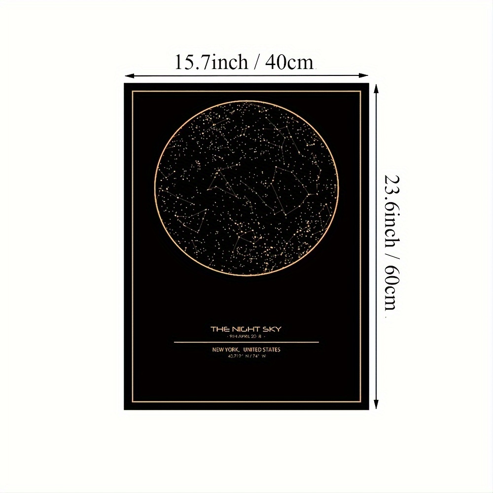 Black Night Sky Painting Prints Posters Star Chart Prints - Temu Australia