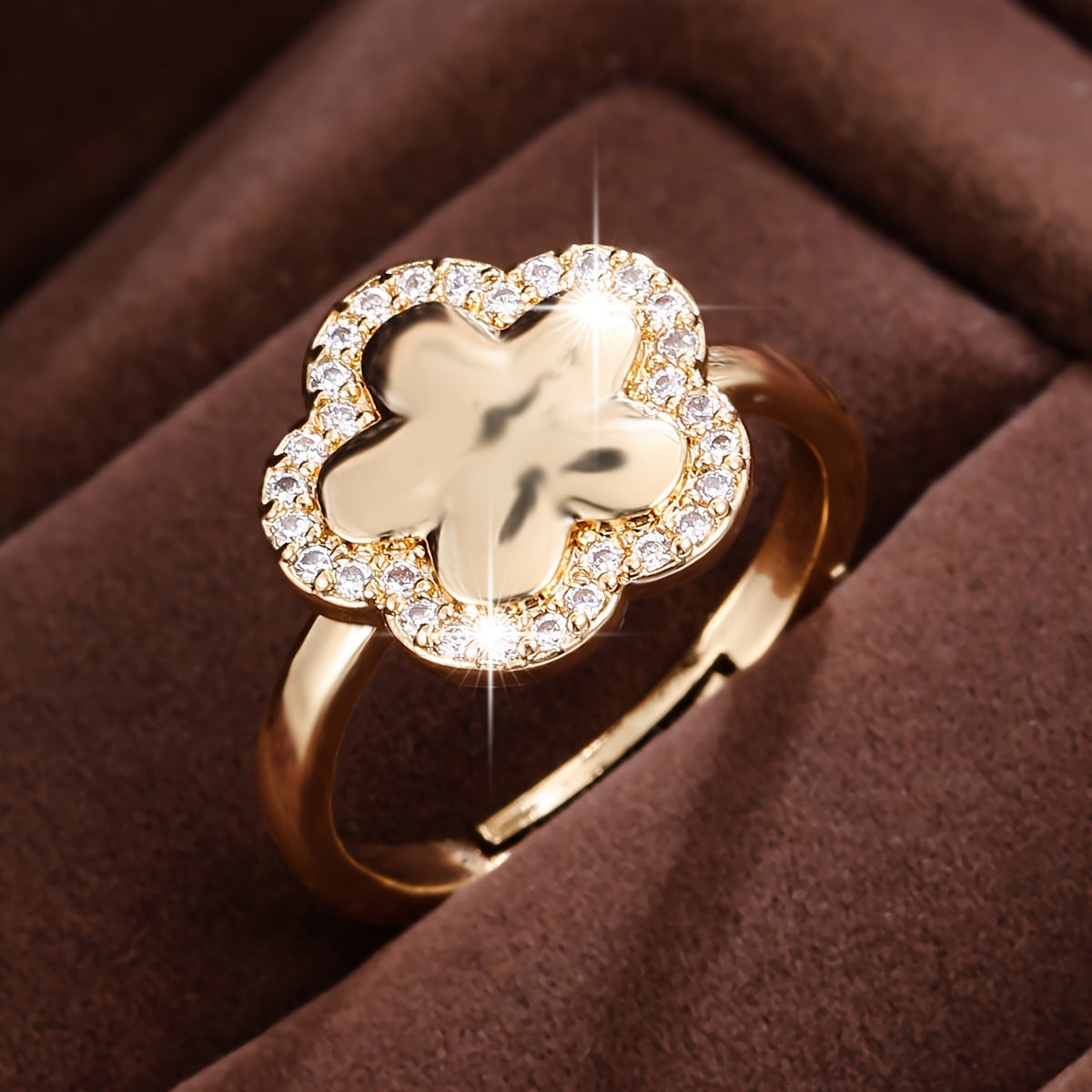 Elegant Flower Ring Female Niche Design Index Finger Ring - Temu United ...