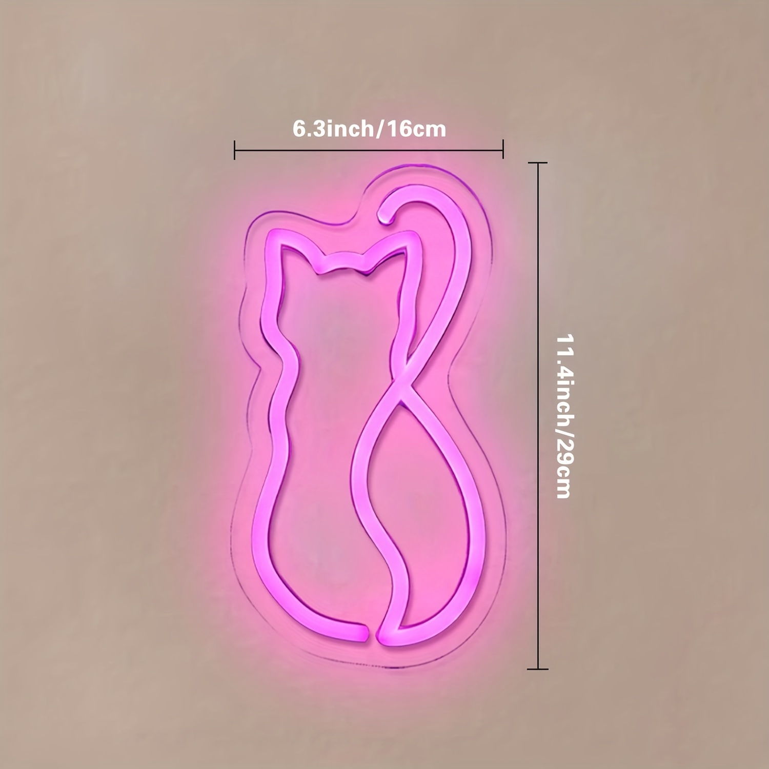 Cat Neon Sign Wall Decoration Adjustable Dimming Usb Powered - Temu Ireland