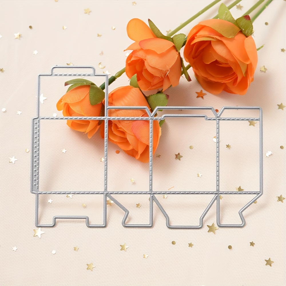 Basic Gift Box Diy Cutting Dies Card Making Stencil - Temu