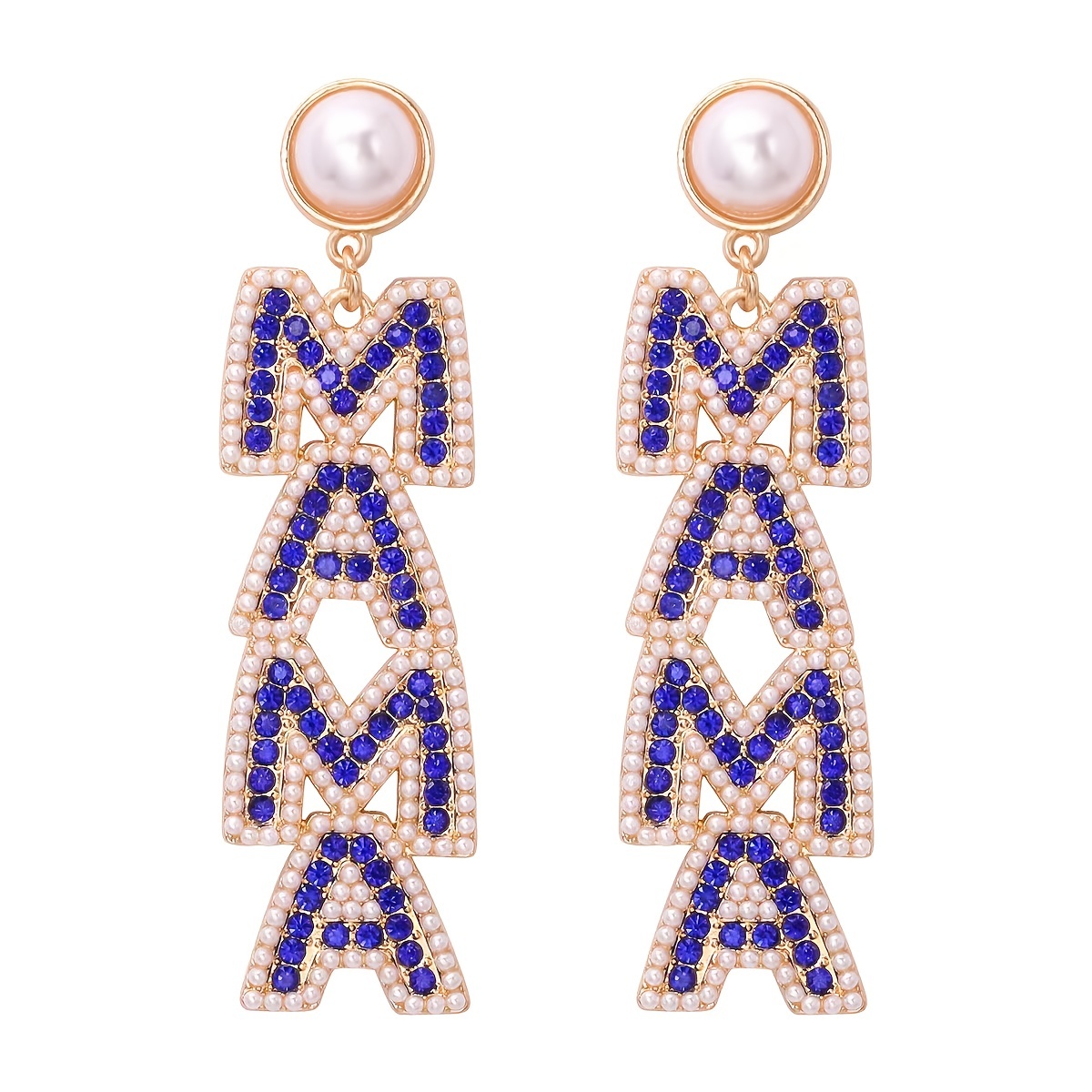 Unique Mama Letter Design Dangle Earrings Alloy Jewelry - Temu United ...