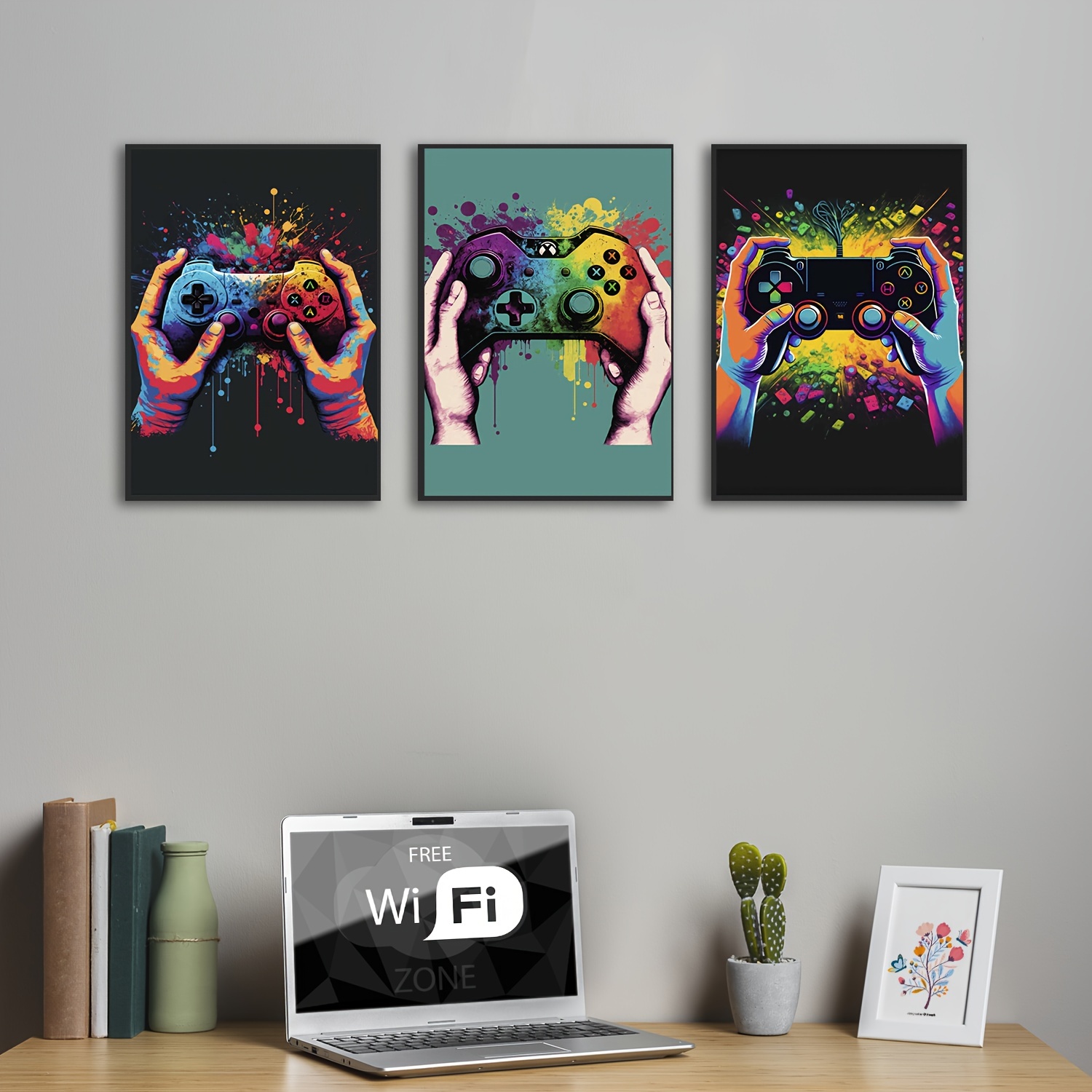 Colorful Game Controller Wall Art Poster Prints Nordic - Temu Australia