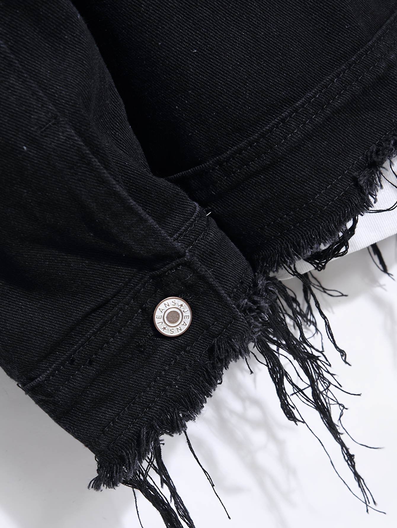 Men's Casual Distressed Denim Jacket Chic Street Style - Temu Canada