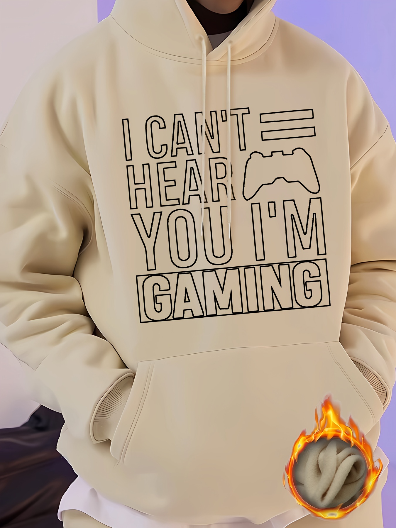 't Hear Gaming Print Men's Pullover Round Neck Long Sleeve - Temu New ...