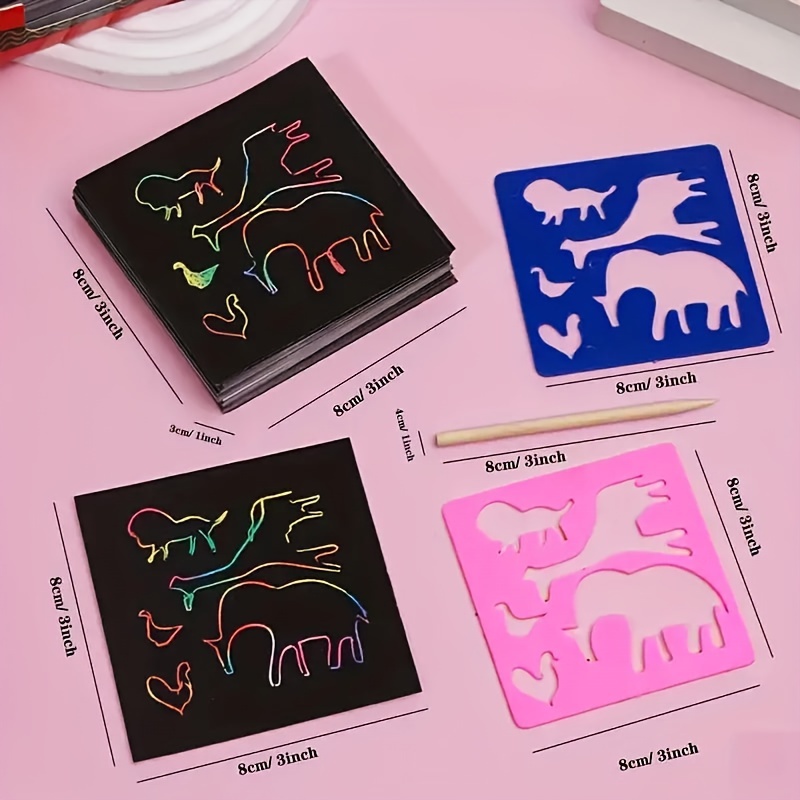 Set Magic Scratch Craft Set DIY Scratch Painting Rainbow - Temu Netherlands