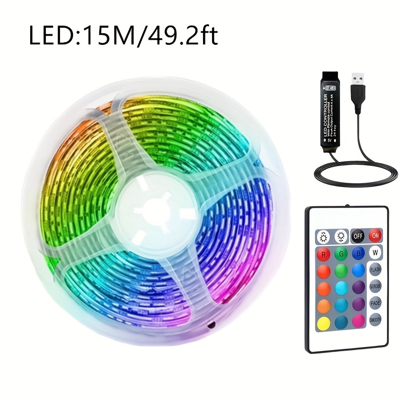 Wireless Infrared Control Rgb Led Strip Lights 2835 Living - Temu ...