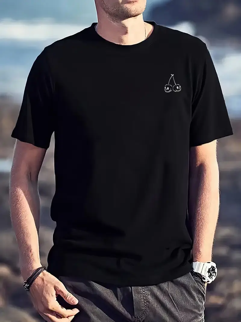 Plus Size Mens Cherry Print T Shirt For Summer Oversized Temu Australia