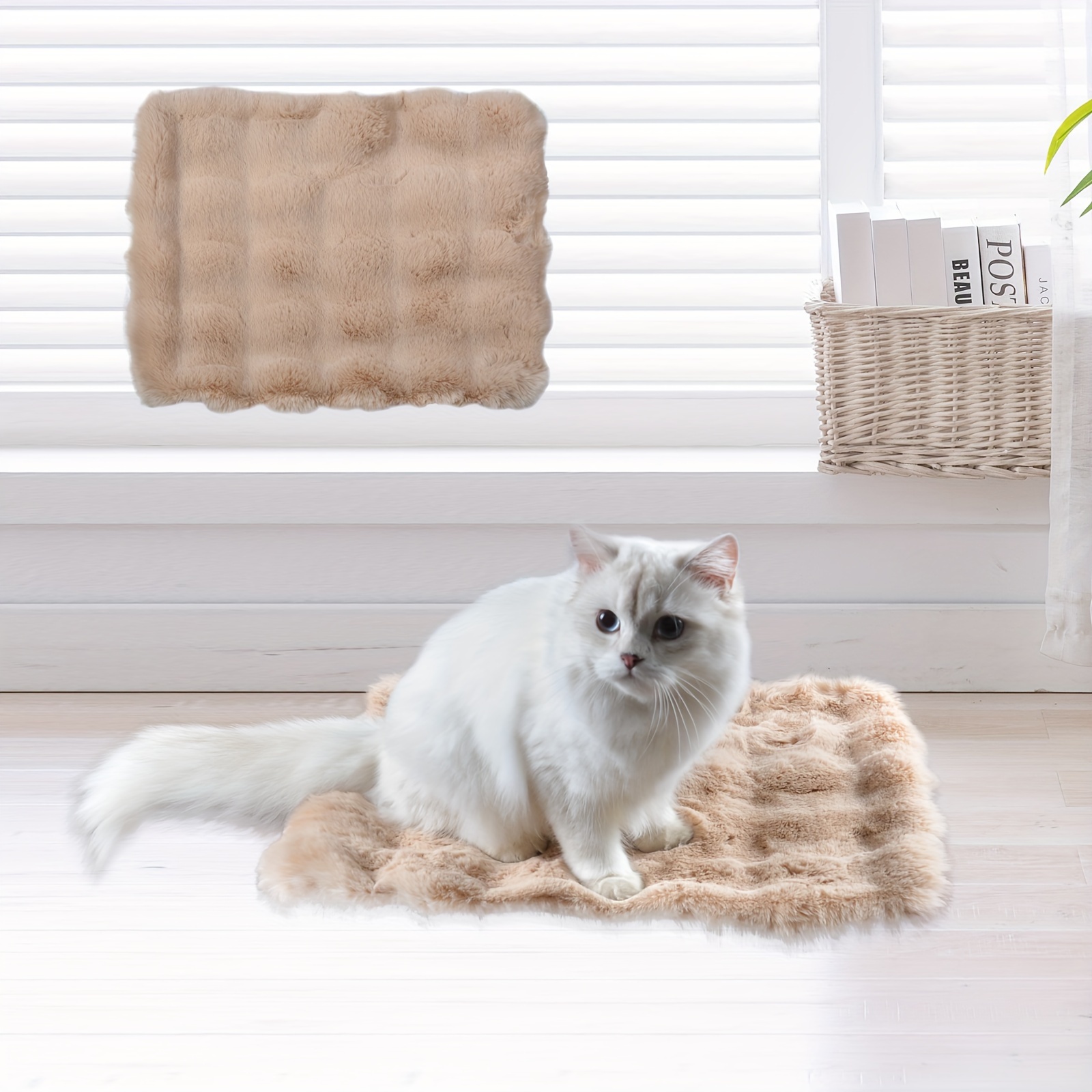 Comfortable Cat And Dog Nest Plush Pet Mat Soft Non Slip Mat - Temu ...