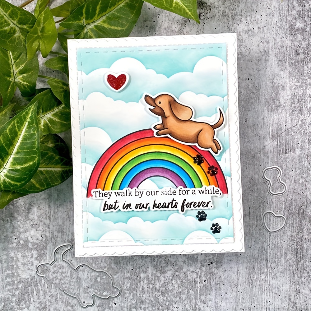 Rainbow Bridge Sentiments Stamps Diy Scrapbooking Album Card - Temu