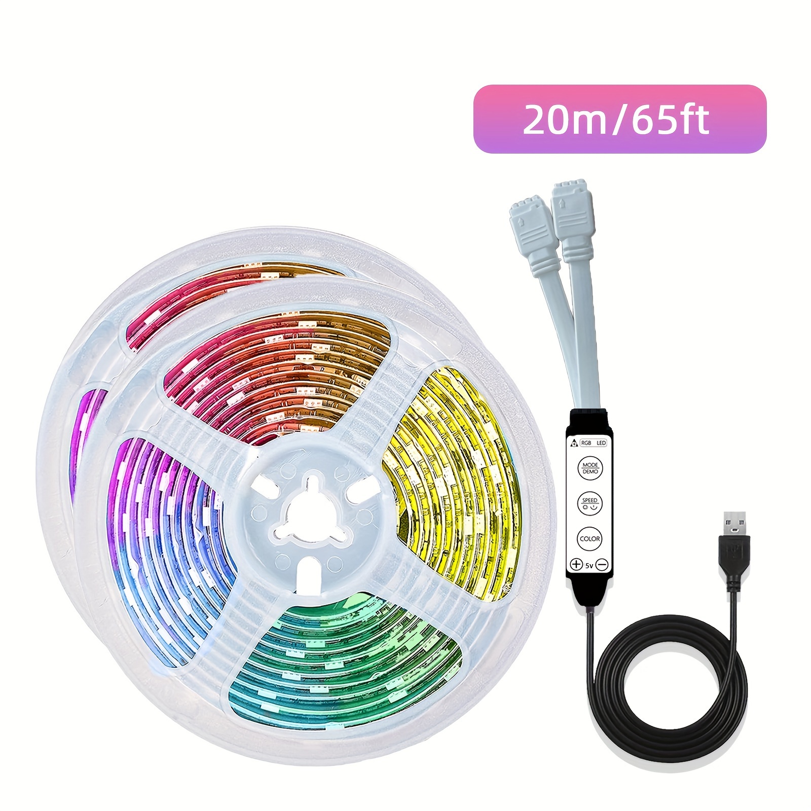 16ft Rgb Smart Led Strip Lights Usb Rope Light Led Lights - Temu United ...