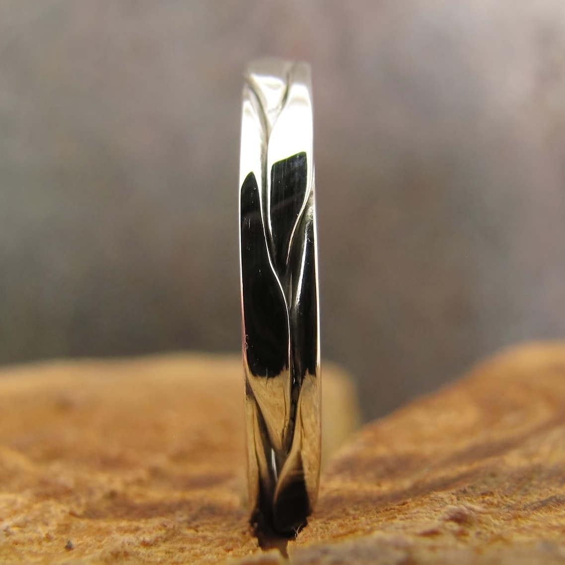 Minimalist Style Band Ring Silver Plated Retro Braiding - Temu United ...