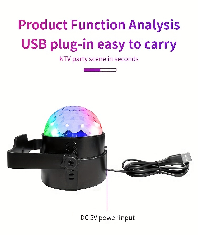 Led Magic Ball Stage Light Rgb Dj Party Disco Light 4 Colors - Temu