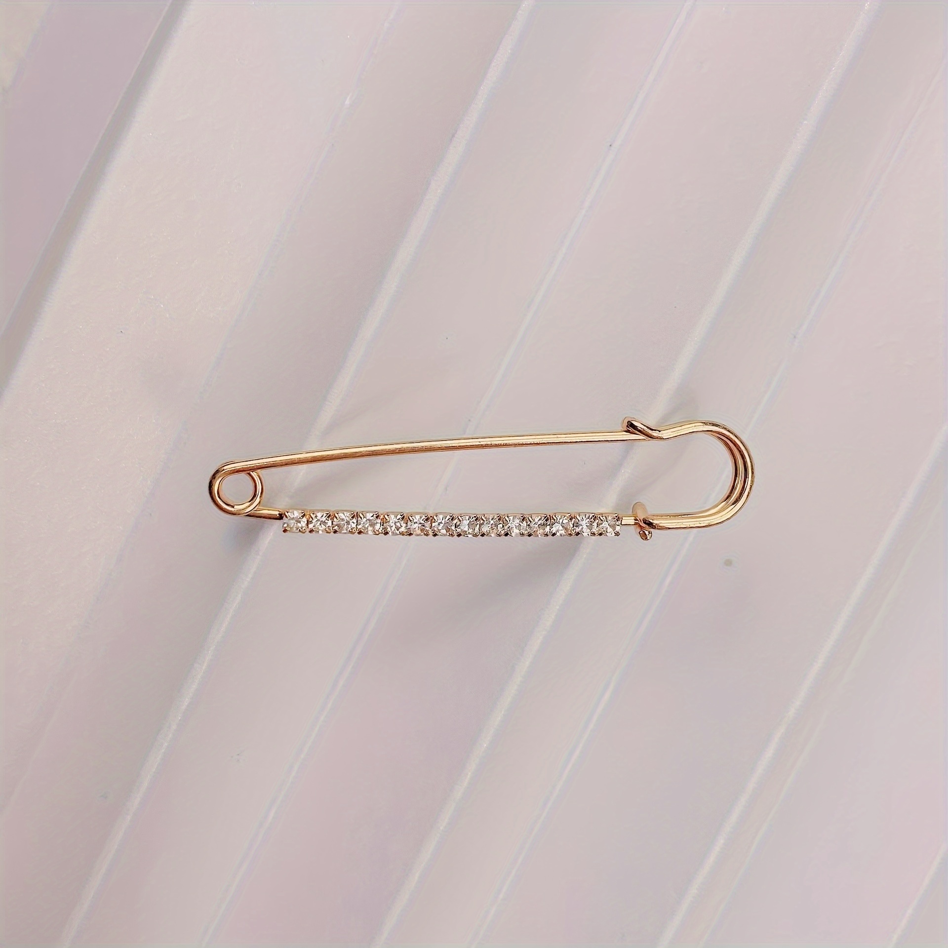 Creative Rhinestone Exquisite Shawl Pin Safety Pin Brooch - Temu United ...