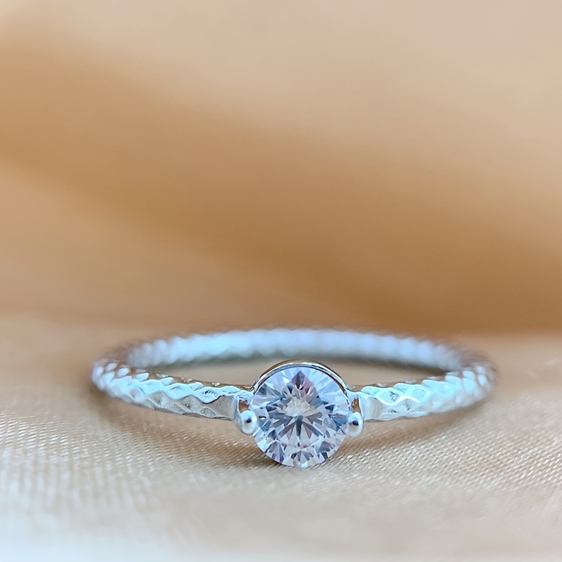 Minimalist Moissanite Rings Girls 925 Sterling Silver - Temu Ireland