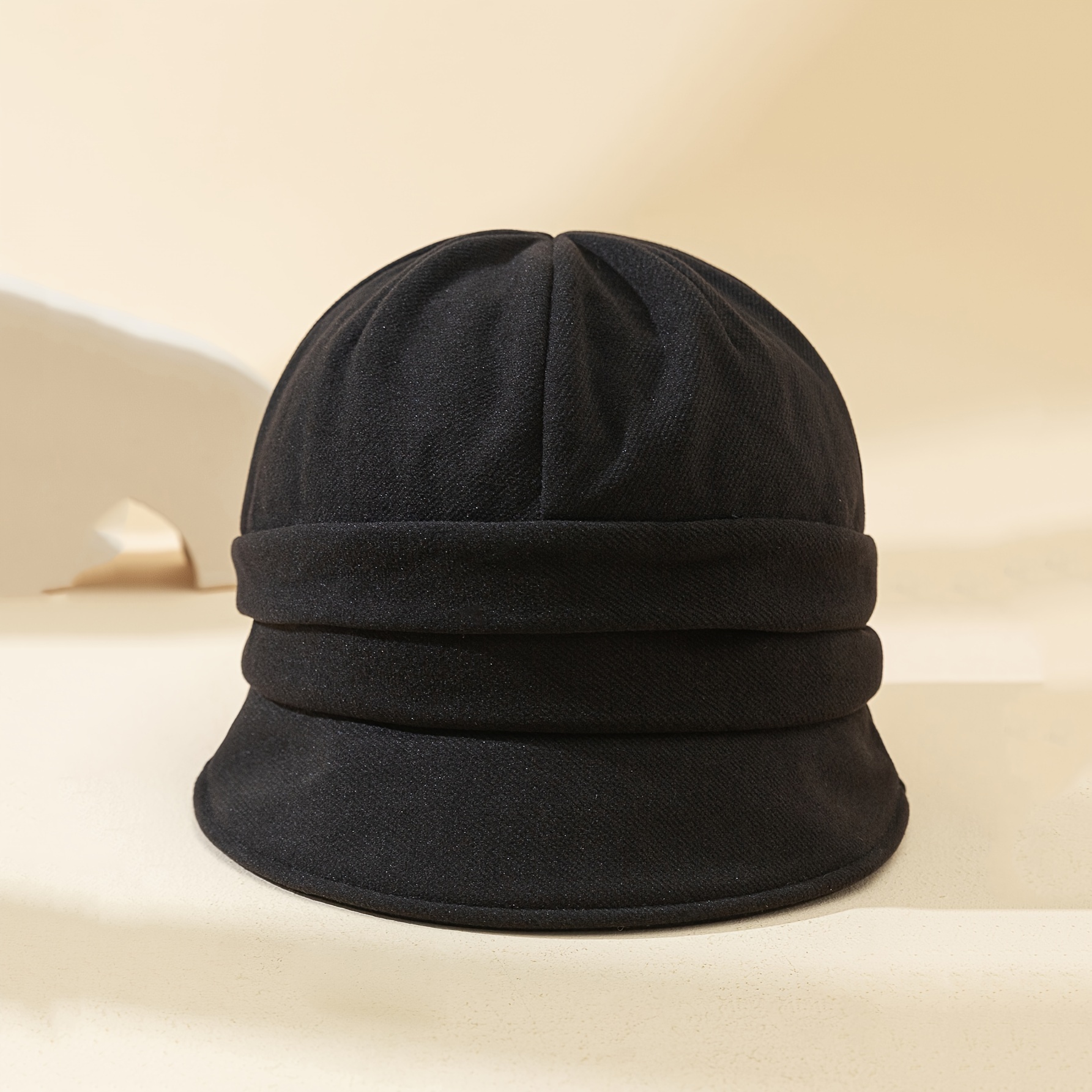 Vintage Black Octagonal Hat Thick Warm Lightweight Beret - Temu Portugal