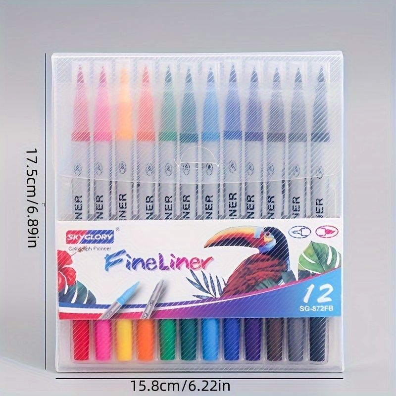 12/18/24/36 Color Double Head Watercolor Pen Color Pen Set - Temu ...