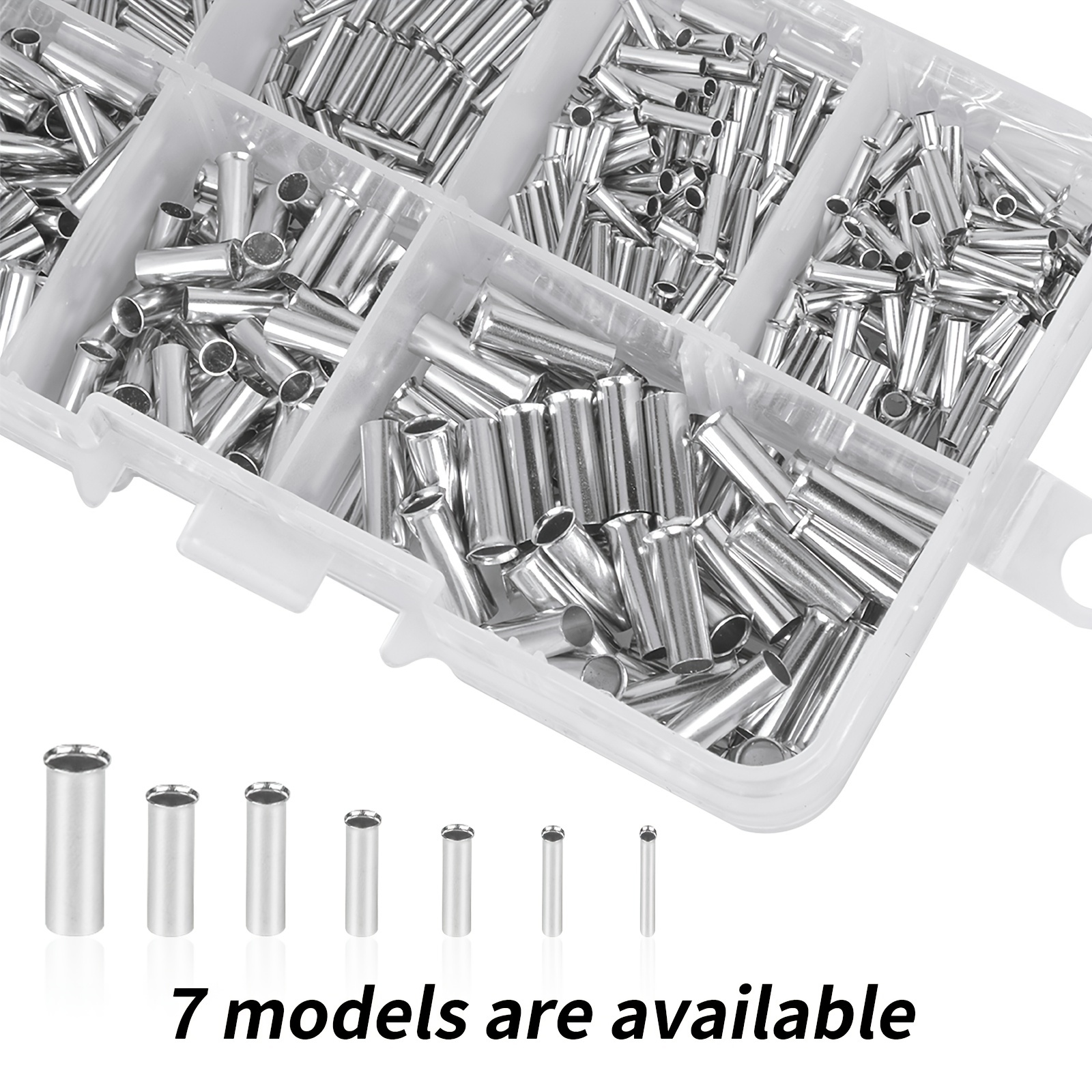 600pcs Boxed Wire Ferrules Kit 10 22 Awg Non Insulated Wire Ferrules ...