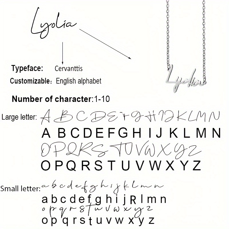 Customized Ladies Name Necklace Stainless Steel Silver Color - Temu ...