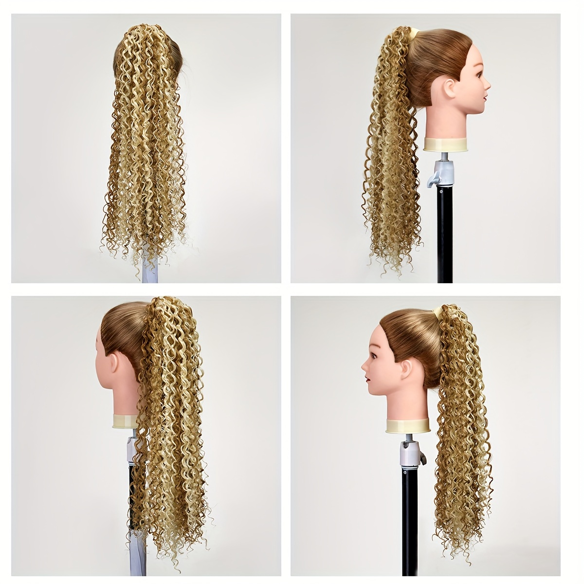 Ponytail Ribbon Tie Wrapped Around Highlight Long Curly - Temu United