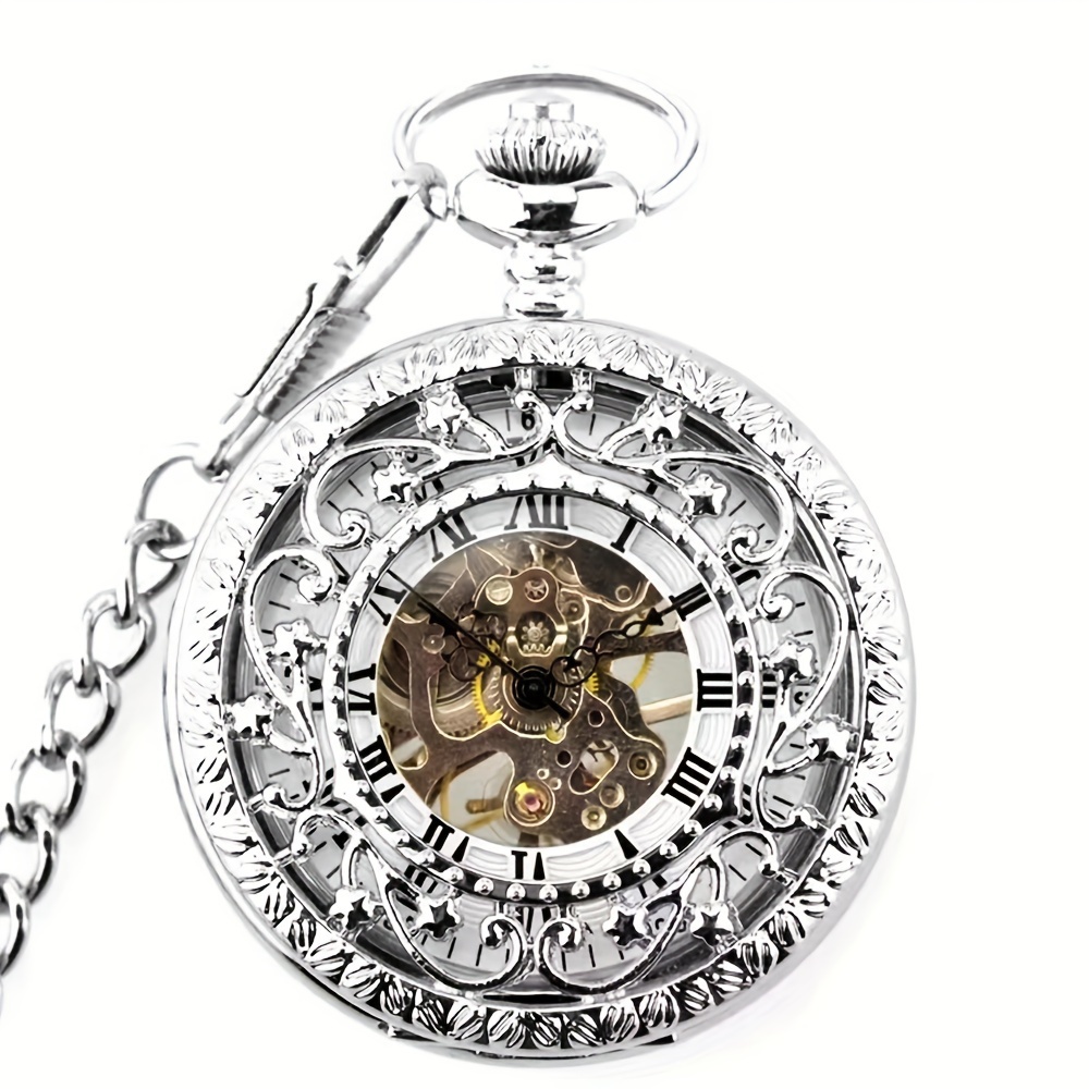 Hollow Vintage Pocket Watch Mechanical Pocket Watch For Men - Temu Ireland
