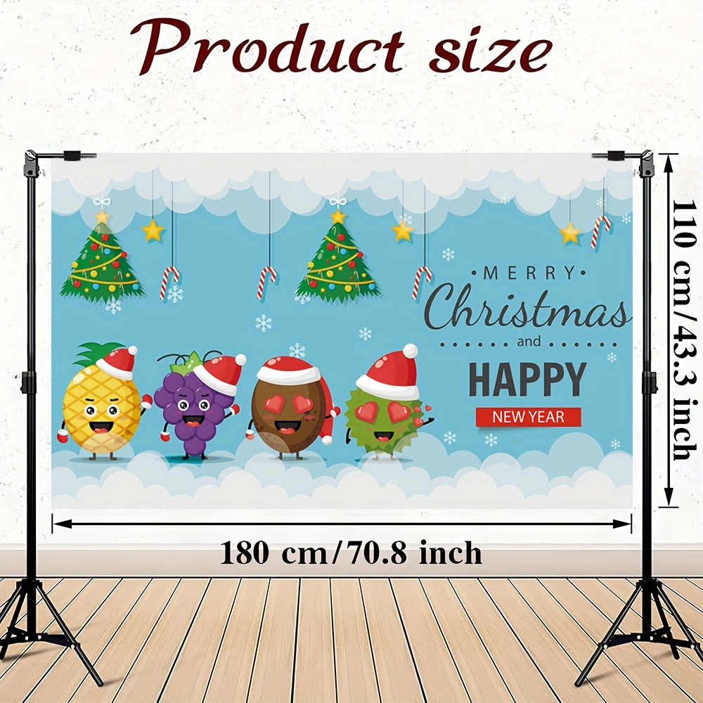 Christmas Cute Cartoon Fruit Backdrop Photo Backdrop Party - Temu Ireland