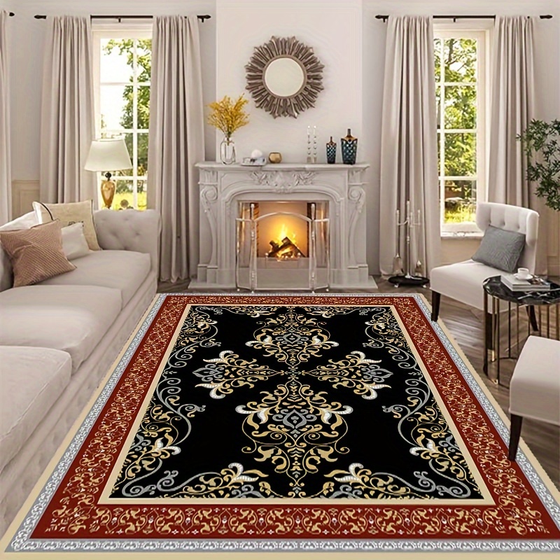 American Style Retro Design Rug Persian Style Floral Print - Temu New ...