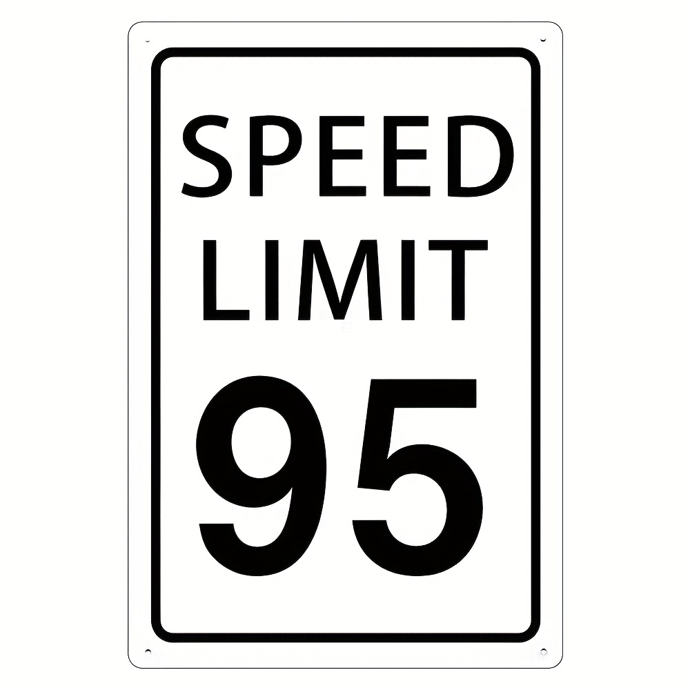 "speed Limit Metal Tin Sign Vintage Plaque Decor Wall Art - Temu New ...