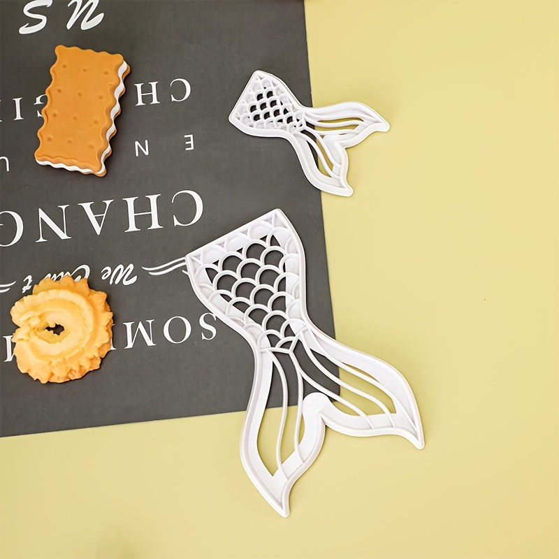 2pcc Fish Tail Shaped Plastic Baking Mold Fondant Cake Mold - Temu Portugal