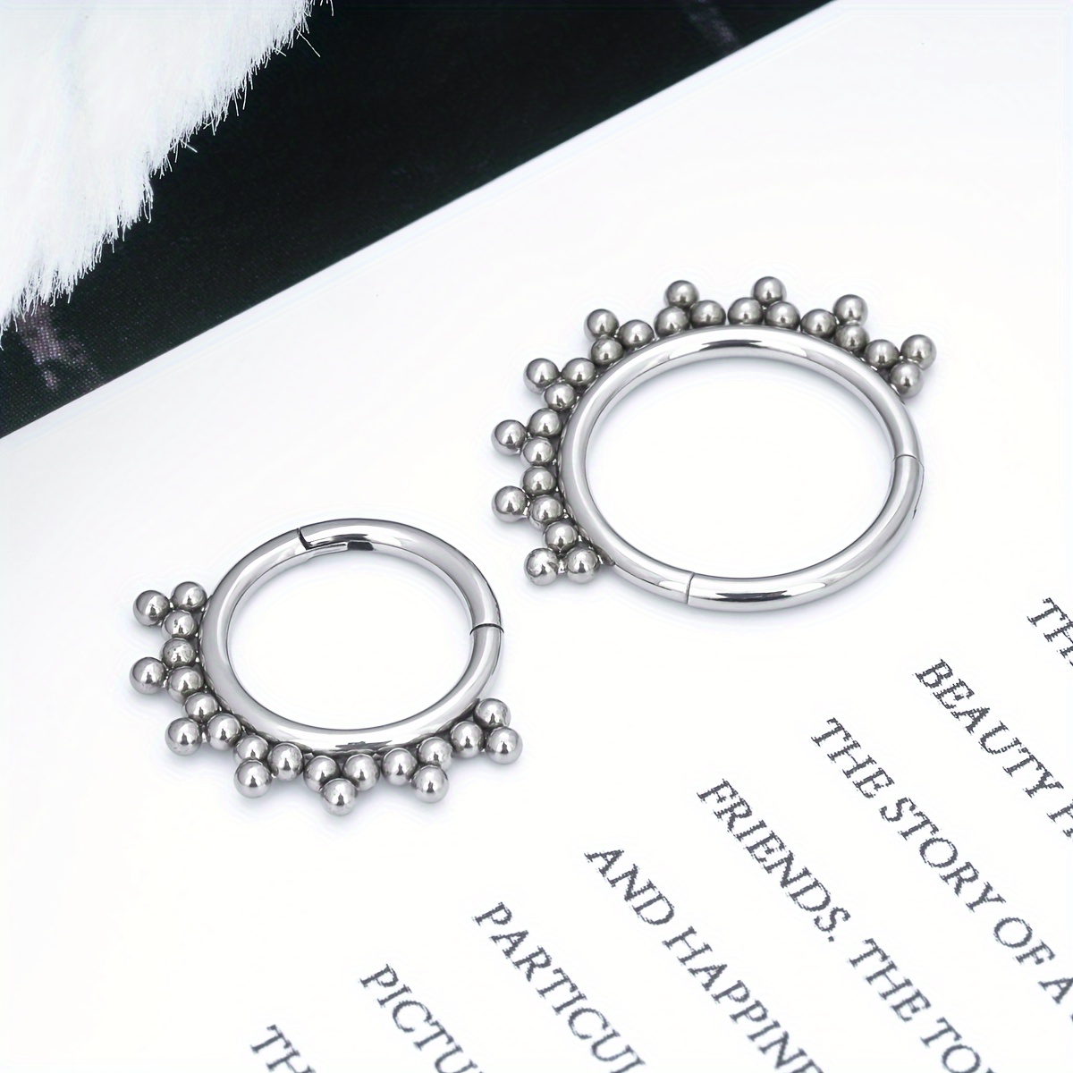 Stainless Steel Piercing Septum Nose Rings Hinge Hoop Daith - Temu New ...