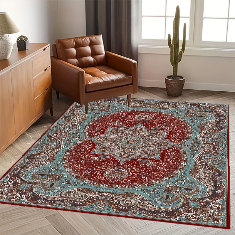 Moroccan Style Area Rug Stain resistant Distressed Throw - Temu Australia