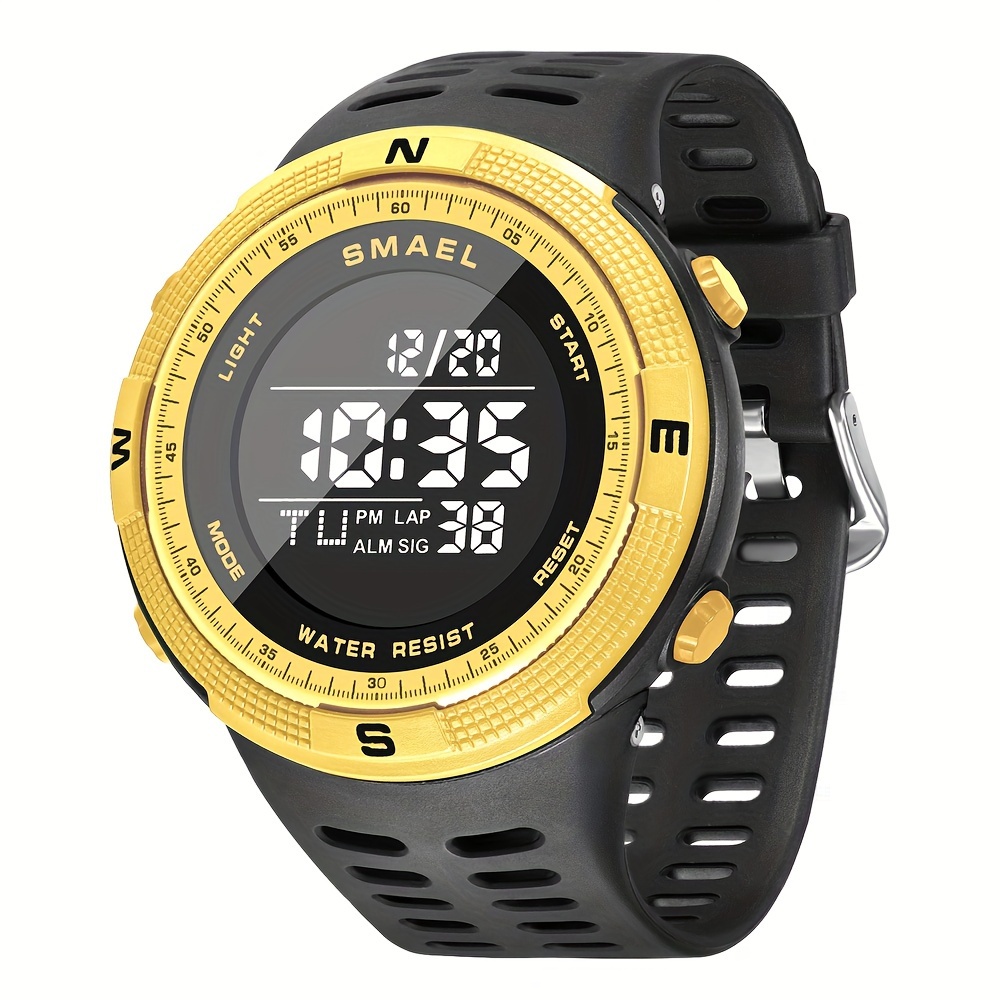 Outdoor Sports Digital Watch With Alarm Clock Waterproof Mens Watch ...