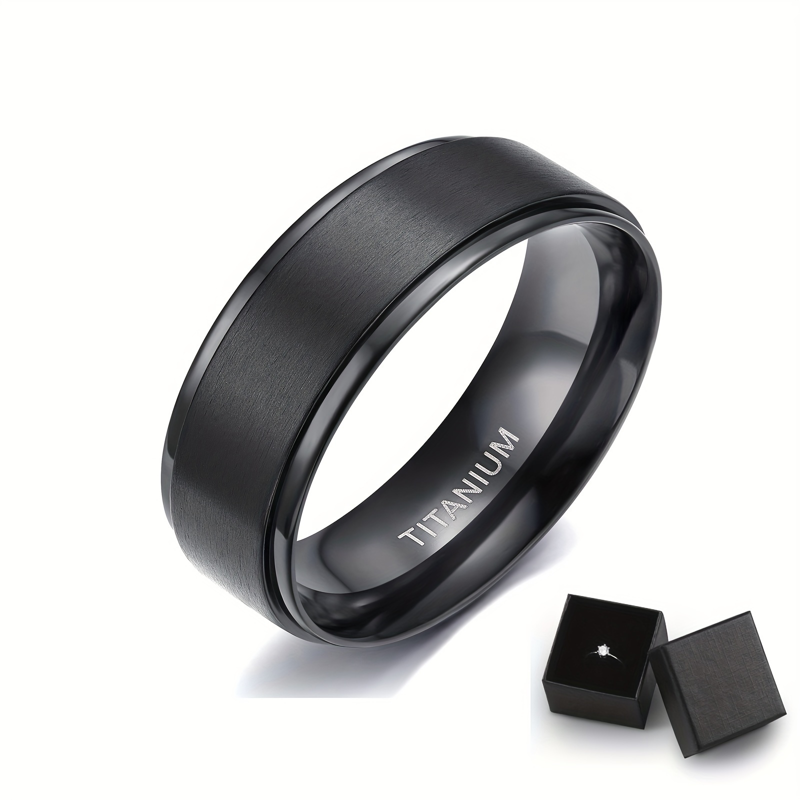 1pc 8MM gepersonaliseerde aanpasbare titanium ring met uw - Temu Belgium
