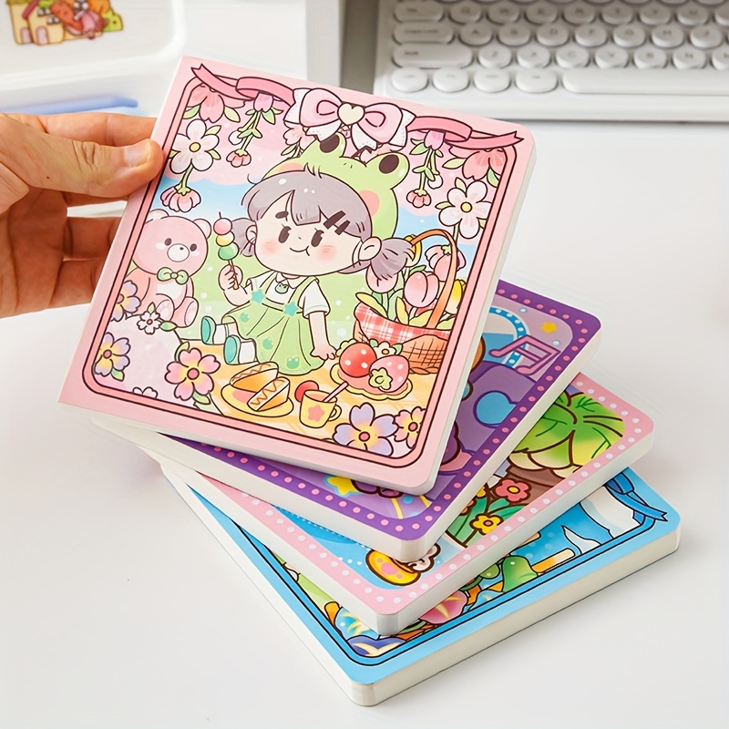 Cute Cartoon Square Notebook School Office Grid Inner Pages - Temu New ...