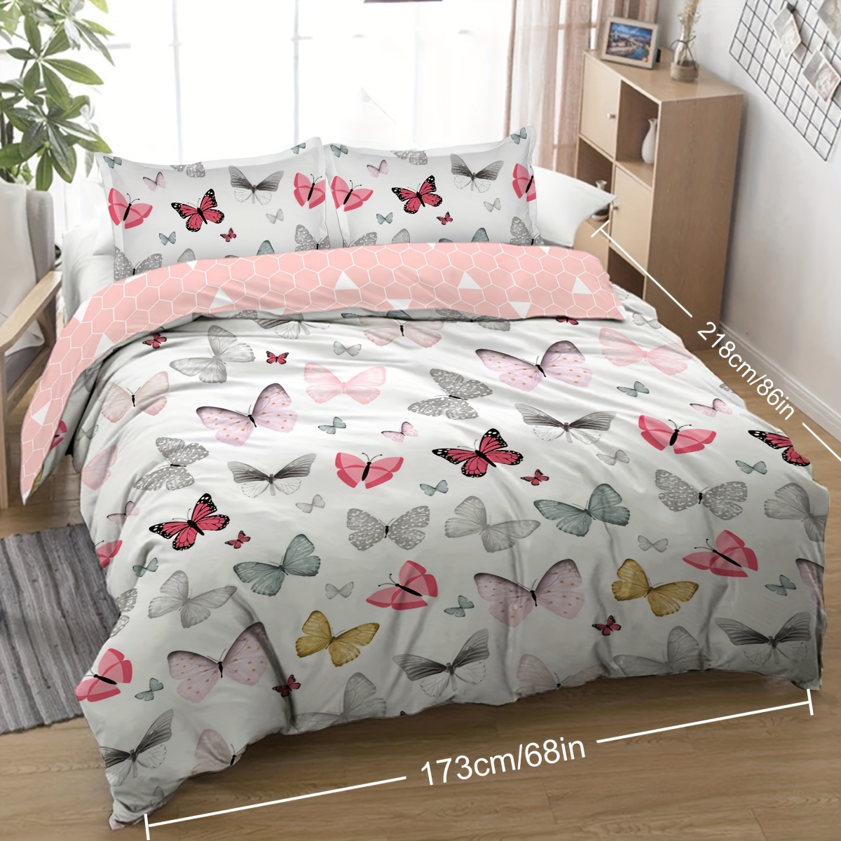 Duvet Cover Set (1*duvet Cover + 2*pillowcase Without Core) - Temu ...