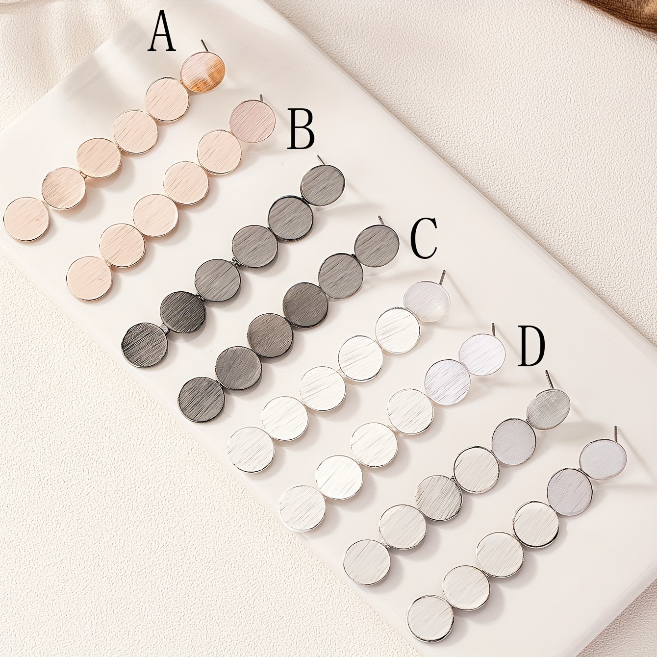 Round Sheets Long Dangle Earrings Elegant Simple Style Iron - Temu Portugal