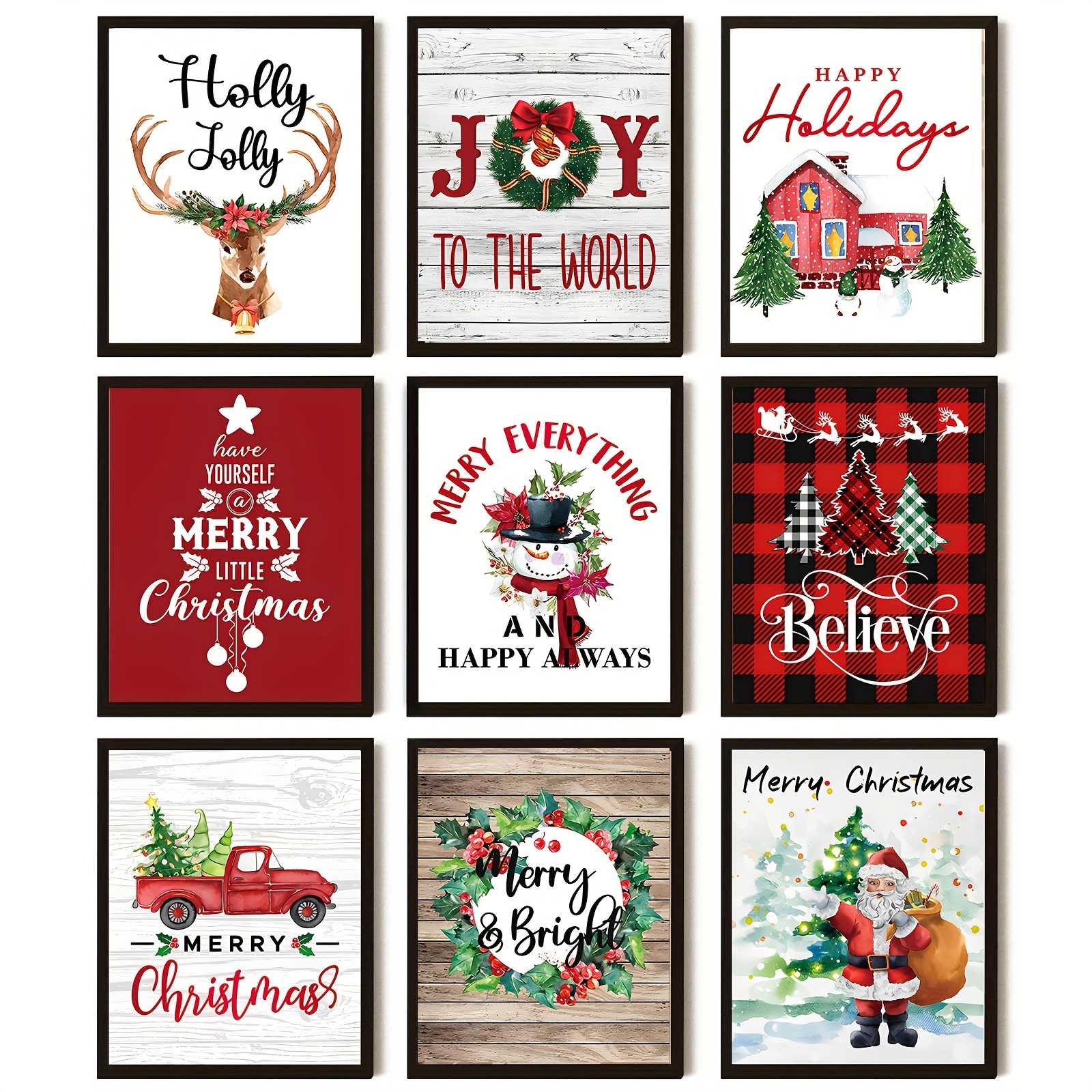 Christmas Wall Art Posters Printings Bedroom Wall Decor - Temu Ireland