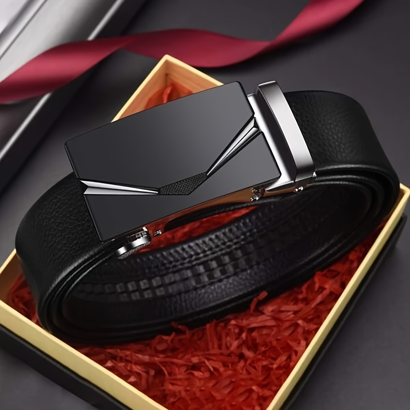 1pc Mens Automatic Buckle Belt Pu Belt For Pants - Jewelry ...