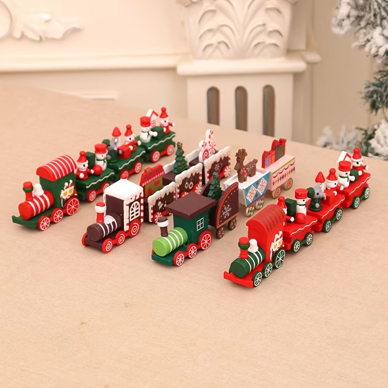 Christmas Wooden Small Train Window Decoration - Temu Australia
