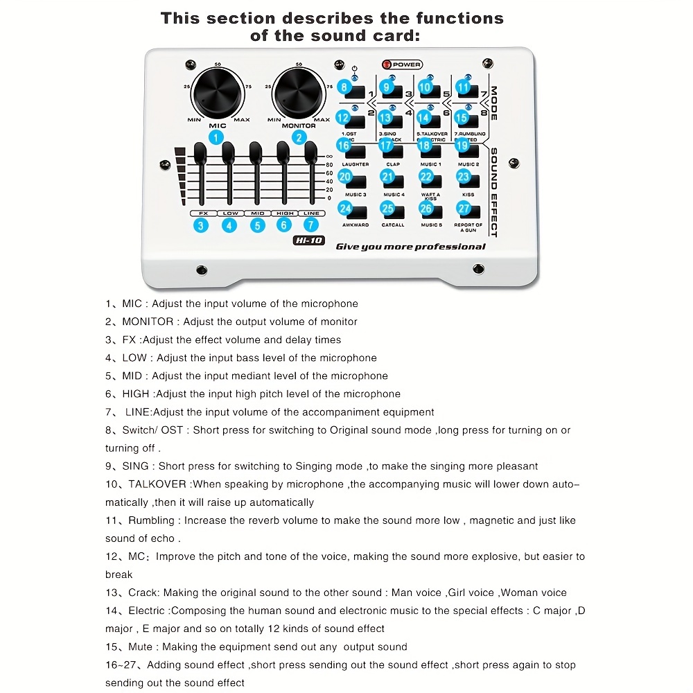 hi 10 interface live equipment mini mixer: create - Temu Australia
