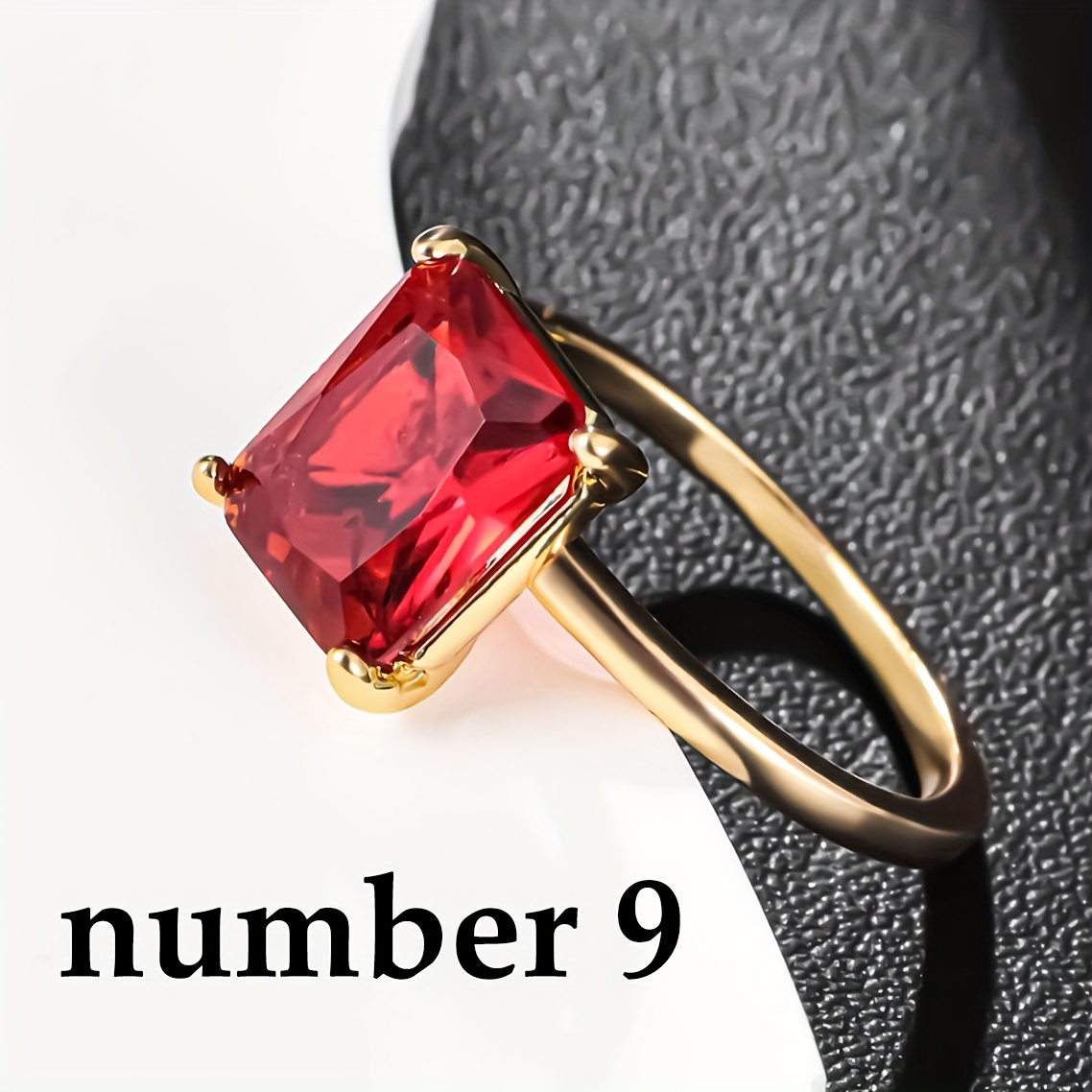 Artificial Ruby Ring Birthstone Ring Engagement Ring Wedding - Temu ...