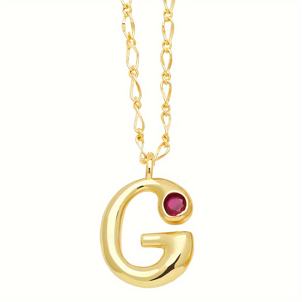 Simple Versatile 26 English Letter Pendant Necklace Plated - Temu ...