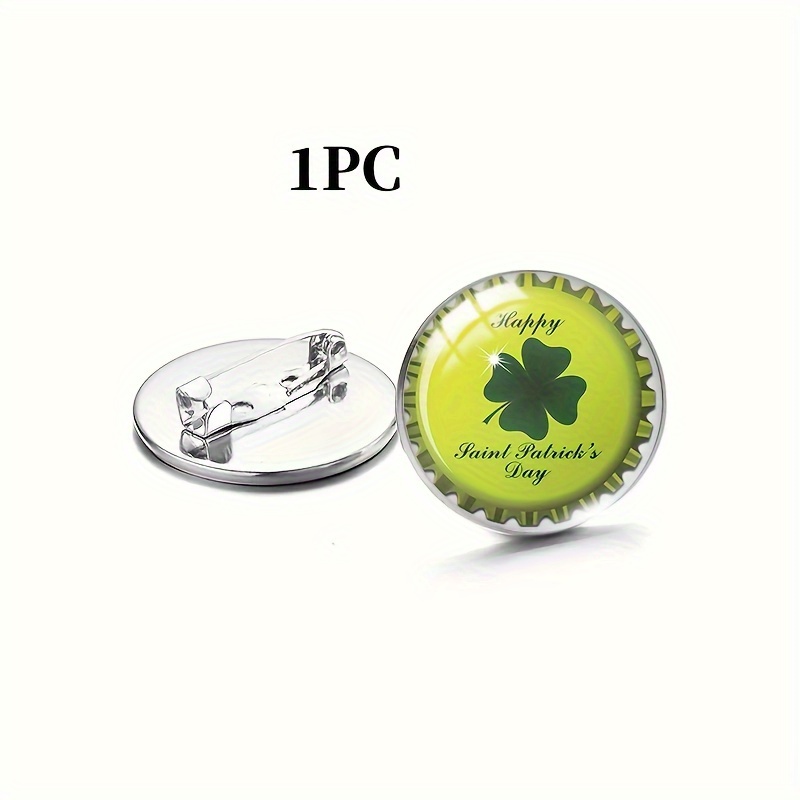 Fashionable Lucky Green Four leaf Clover Men's Brooch St. - Temu Ireland