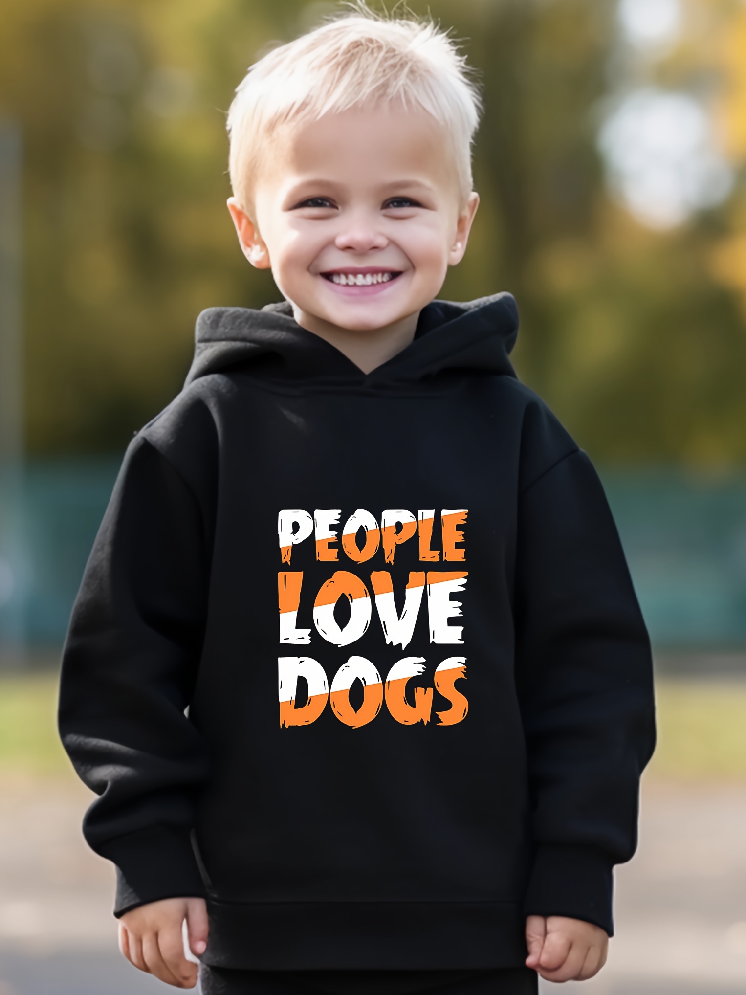 People Love Dogs Print Boys Kids Casual Long Sleeve Loose - Temu Australia