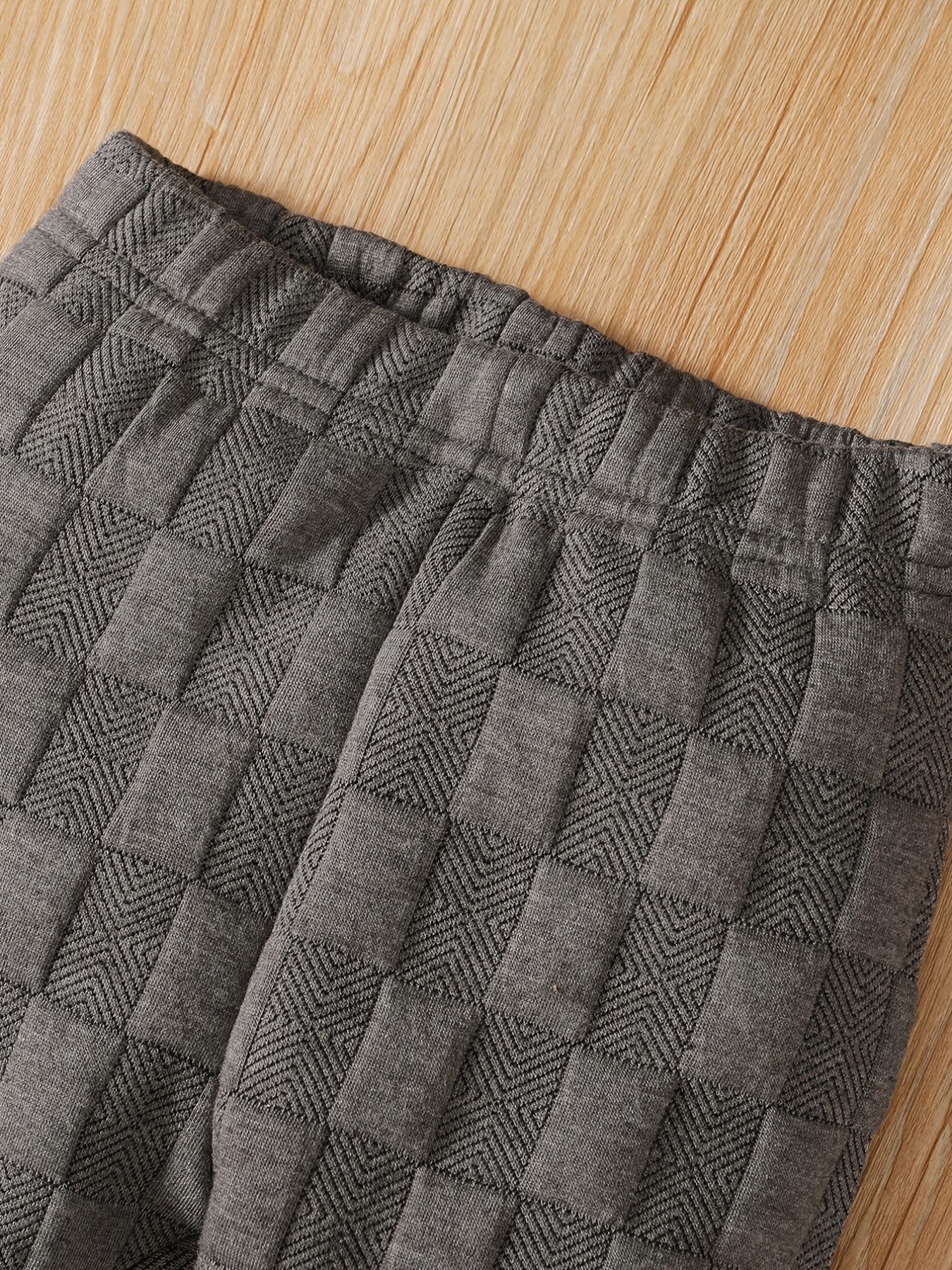 Baby Girls Solid Sweatshirt + Sweatpants With Jacquard Knit Pattern ...