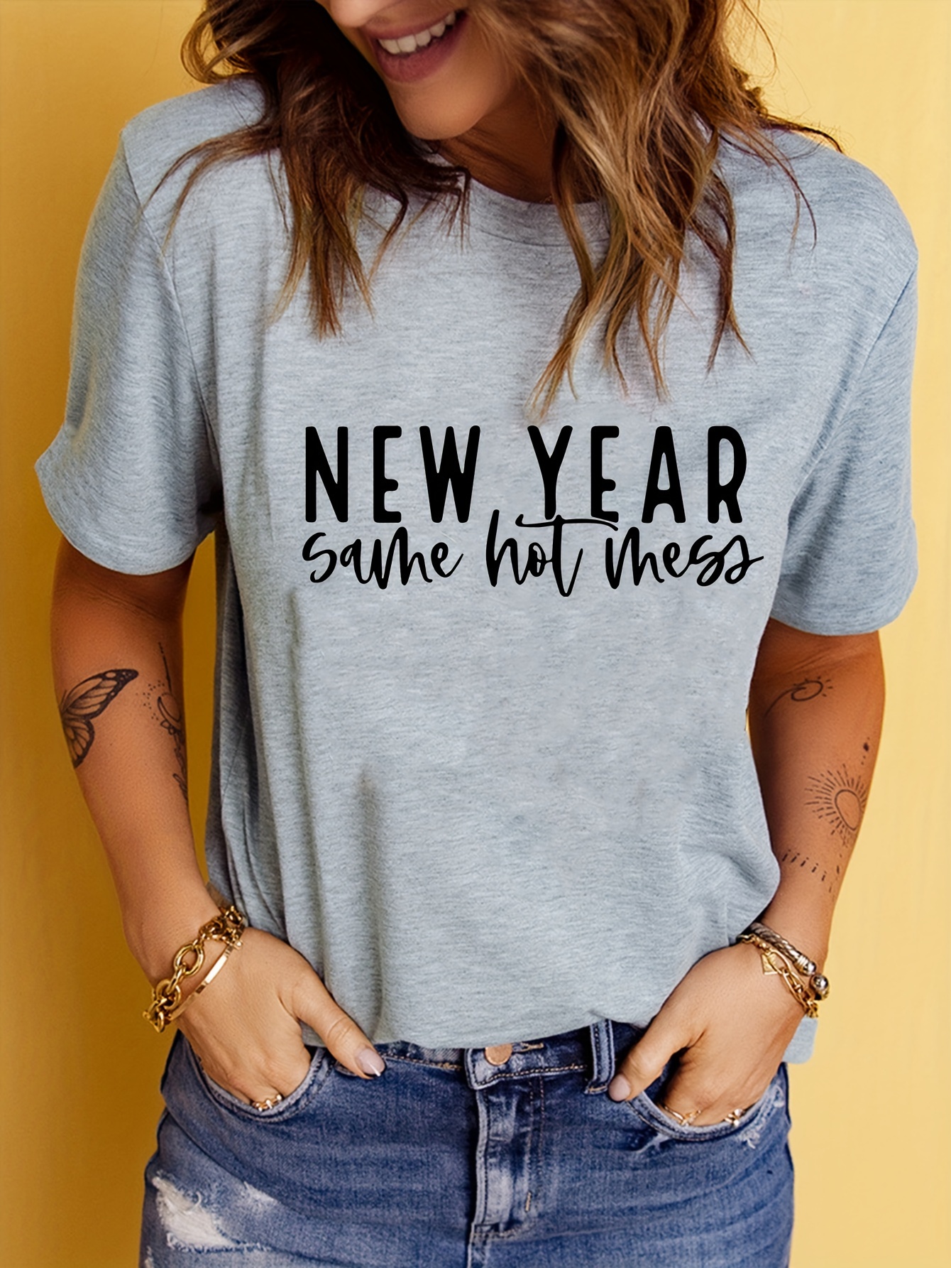 Letter Print T Shirt Short Sleeve Crew Neck Casual Top Temu Canada