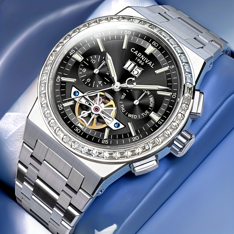 Carnival Fashion Skeleton Flywheel Watch Fashionable Waterproof ...