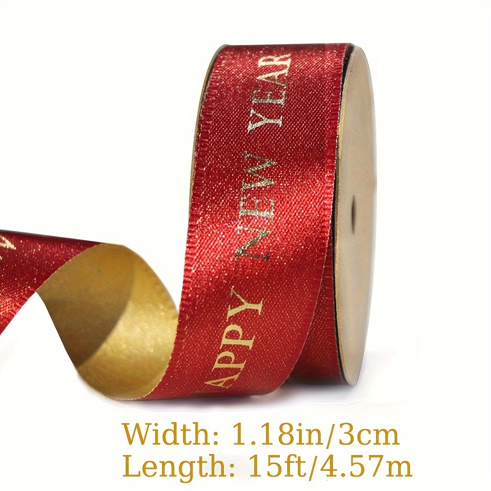 Red Decorative Fabric Ribbon Chinese New Year Satin Ribbons - Temu Ireland