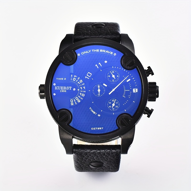 Student Dual Time Zone Large Dial Quartz Watch - Temu United Kingdom